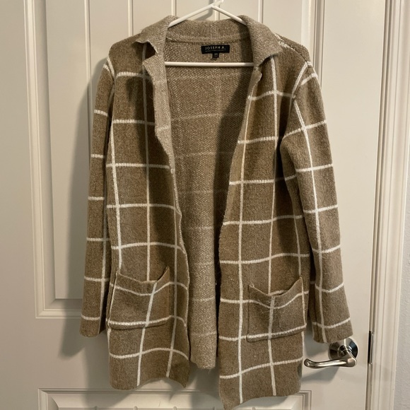Joseph A | Sweaters | Joseph A Windowpane Cardigan With Notch Collar ...